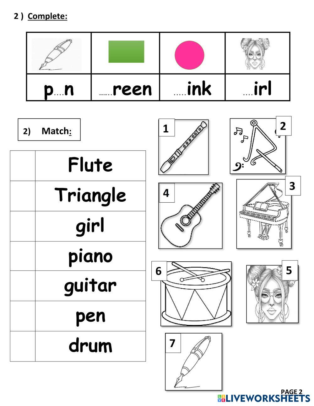 Connect KG2 Ter… | Free Interactive Worksheets | 7284153