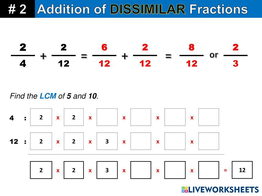 Addition and Su… | Free Interactive Worksheets | 7285633