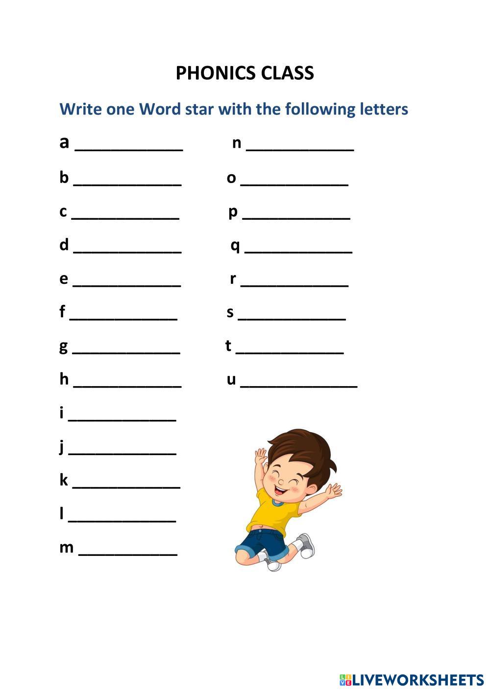 alphabet | LiveWorksheets | 7287402