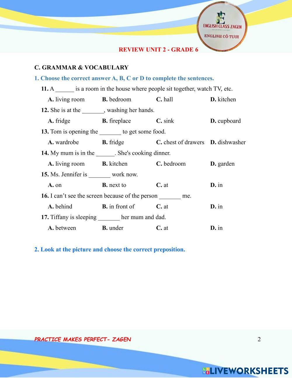 REVIEW U2 - G6 | Free Interactive Worksheets | 7288452