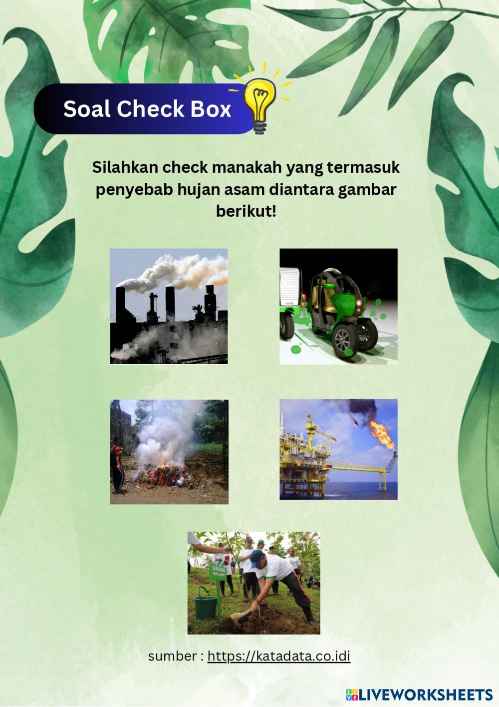 Hujan Asam (3) | Live Worksheets