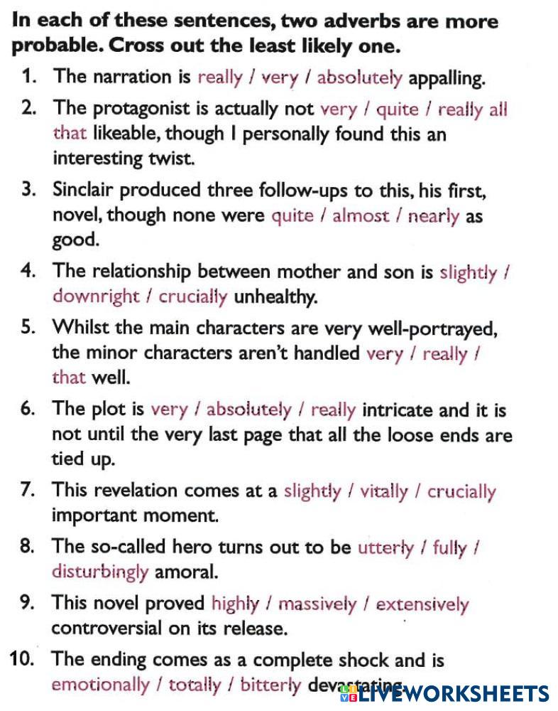 Adverbial modifiers 7289050 | MartaEC | Live Worksheets