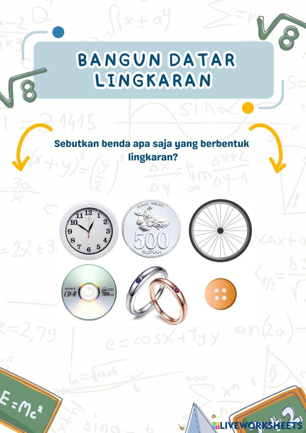 bangun datar lingkaran | Live Worksheets