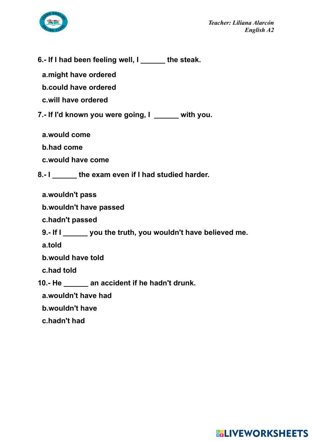 7292937 | English Level Test A2 | ___ | LiveWorksheets