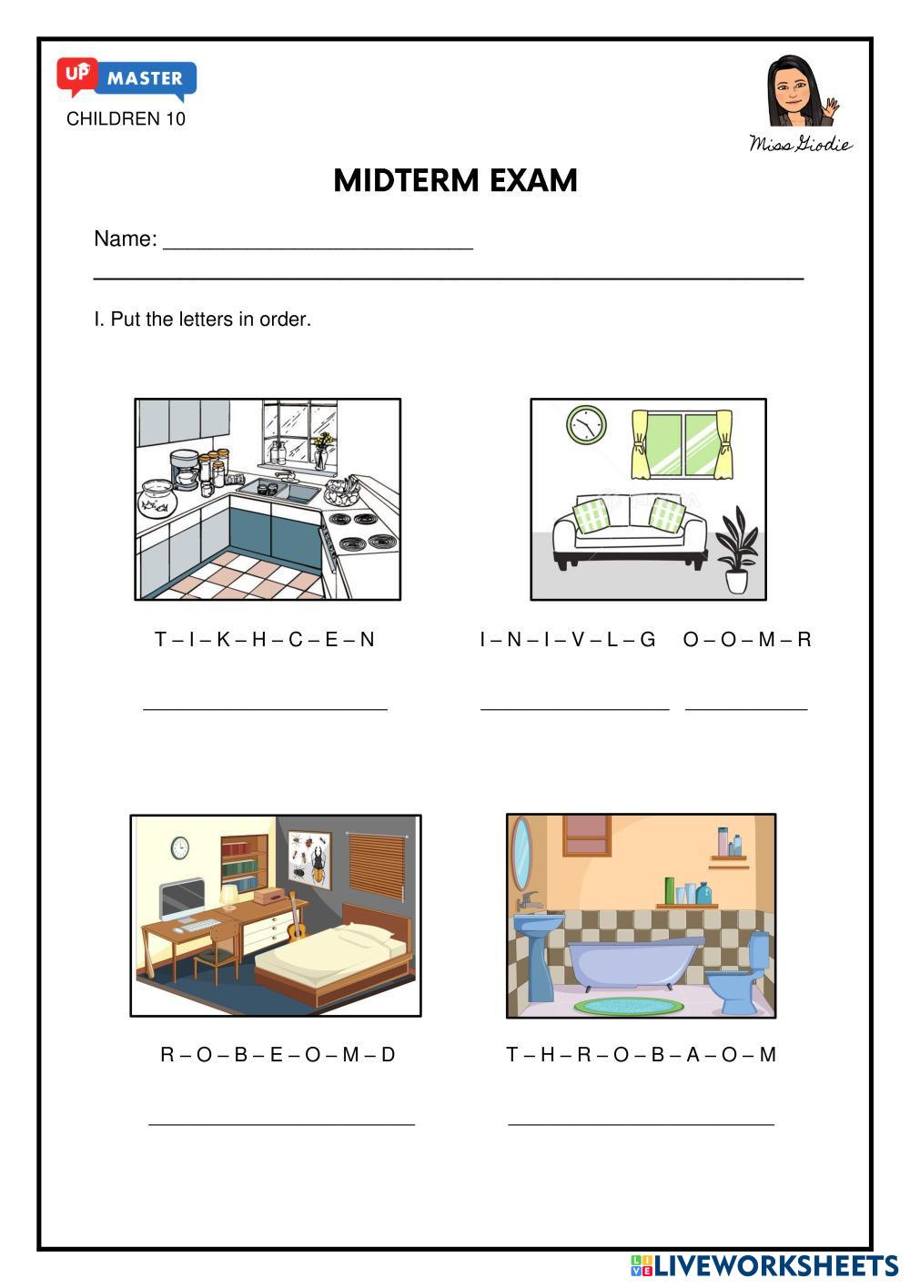 MIDTERM EXA_CHILDREN 10 | Live Worksheets