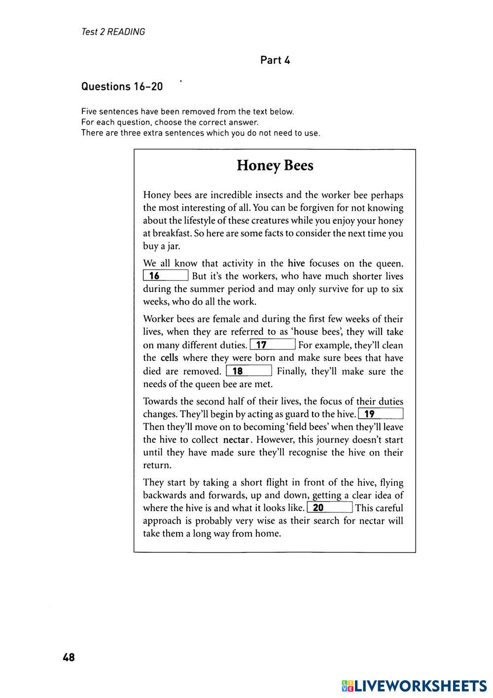 7295525 | B1 Reading Test 2 Part 4 Collins practise tests