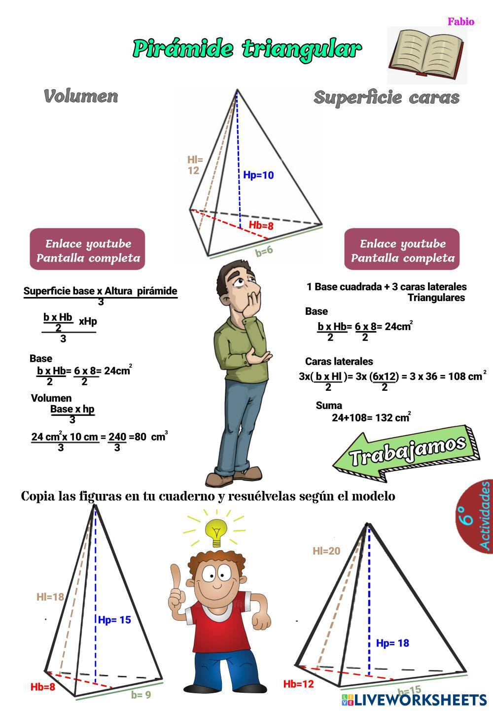 piramide triangular regular volumen
