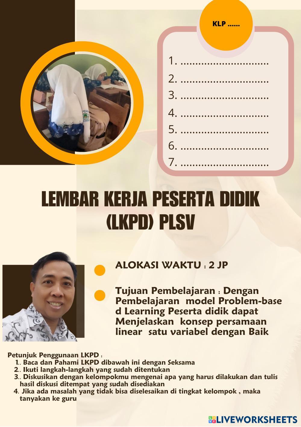 PLSV | Live Worksheets