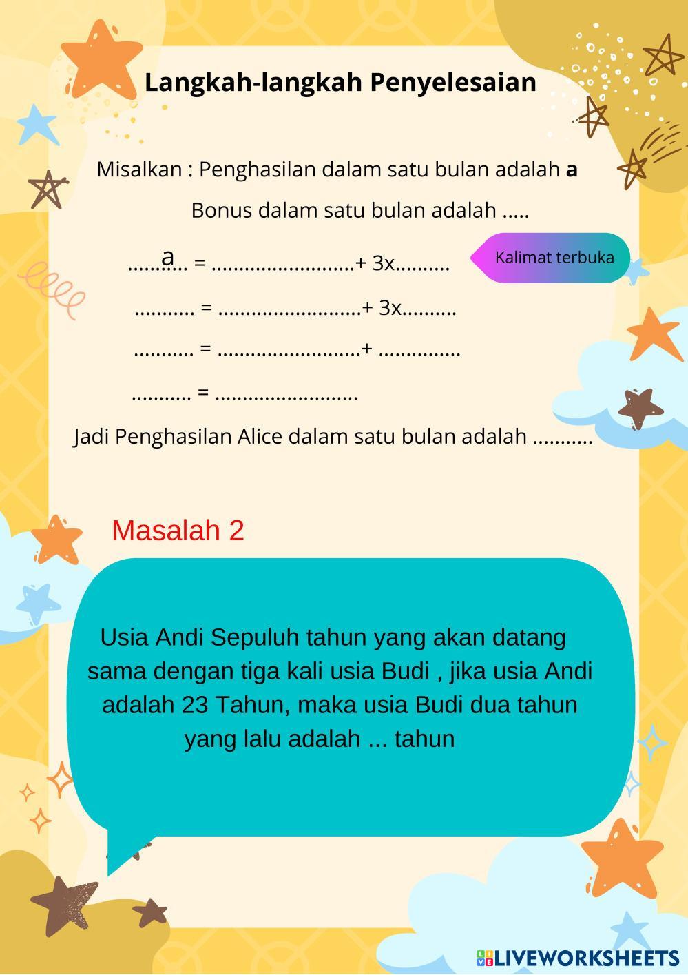 PLSV | Live Worksheets