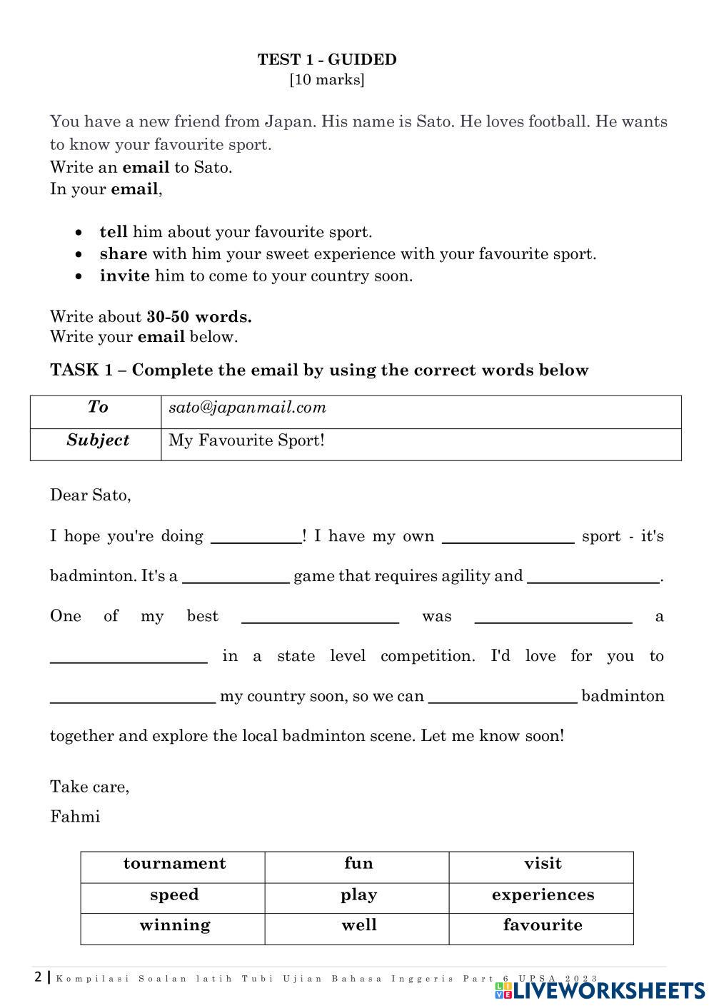 ESSAY WRITING Y… | Free Interactive Worksheets | 7300734