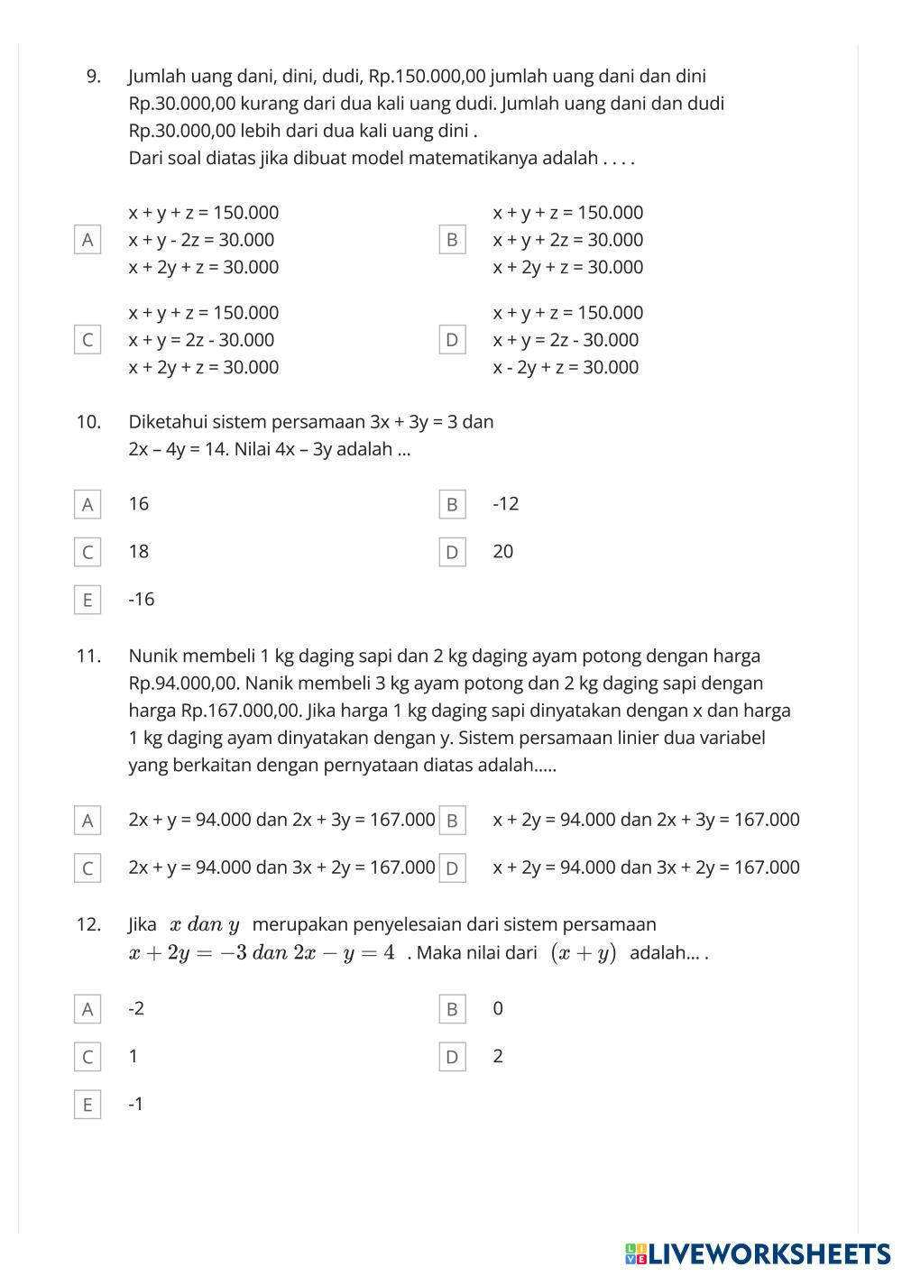 spldv-spltv | Live Worksheets