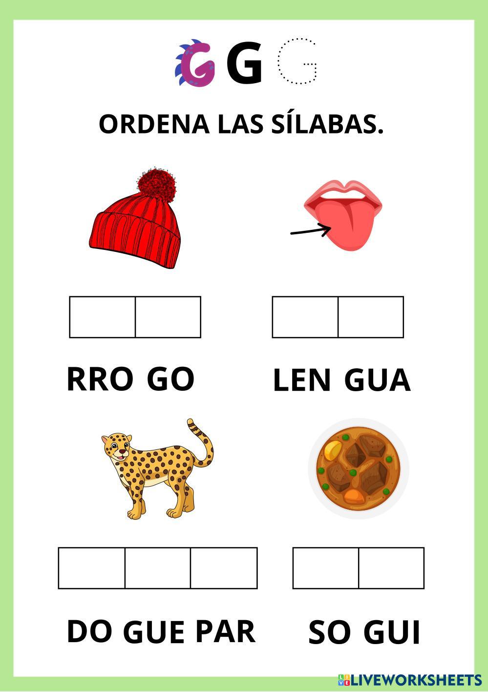 G suave | Live Worksheets