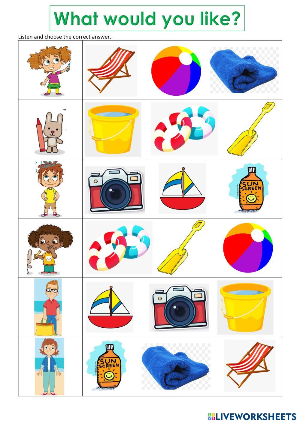 What would you like? | Live Worksheets