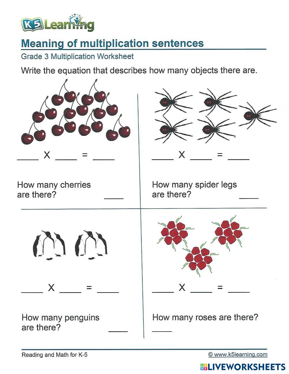 Multiplication … | Free Interactive Worksheets | 7310068