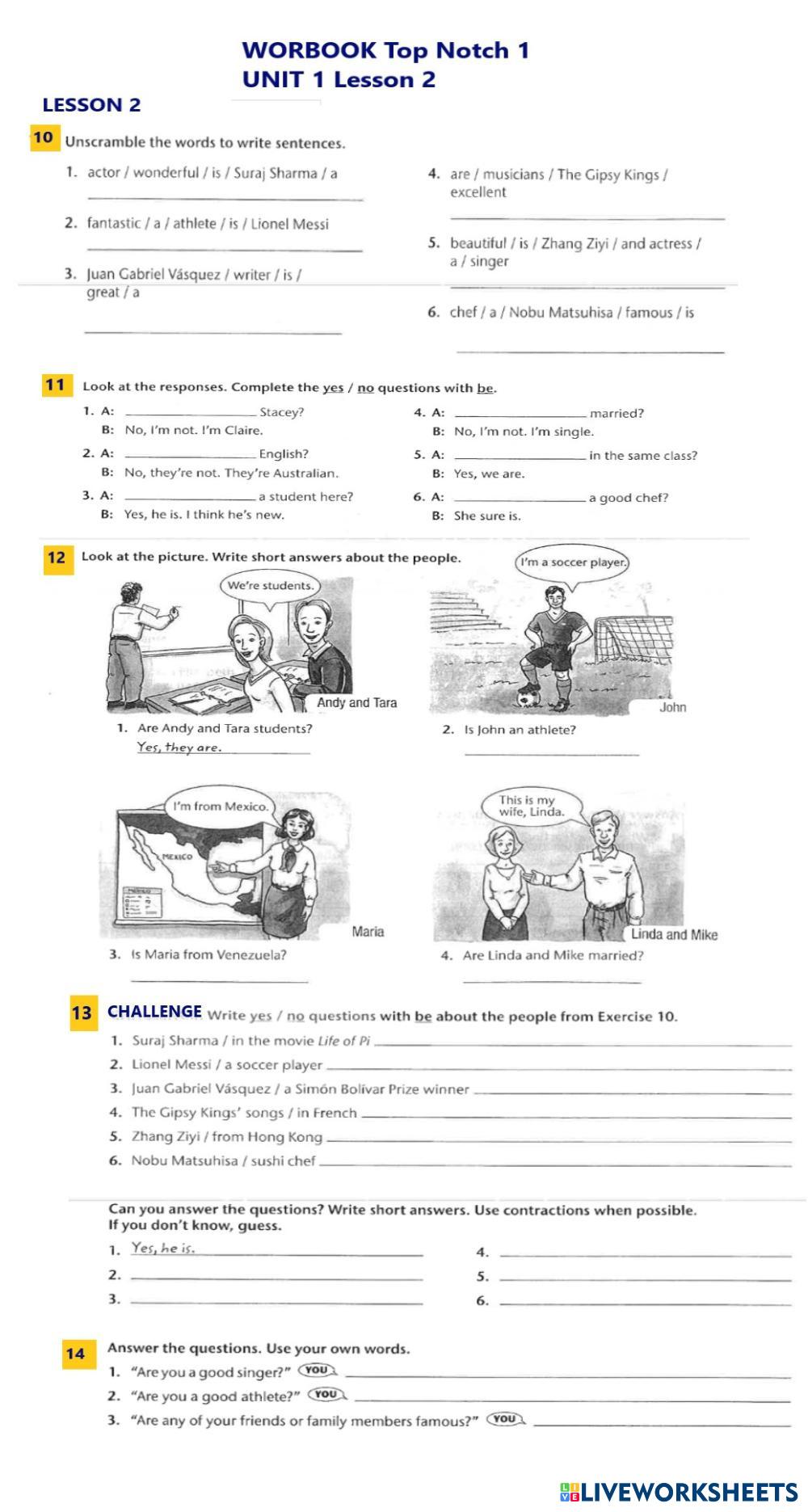 GETTING ACQUAINTED Lesson2 | Live Worksheets