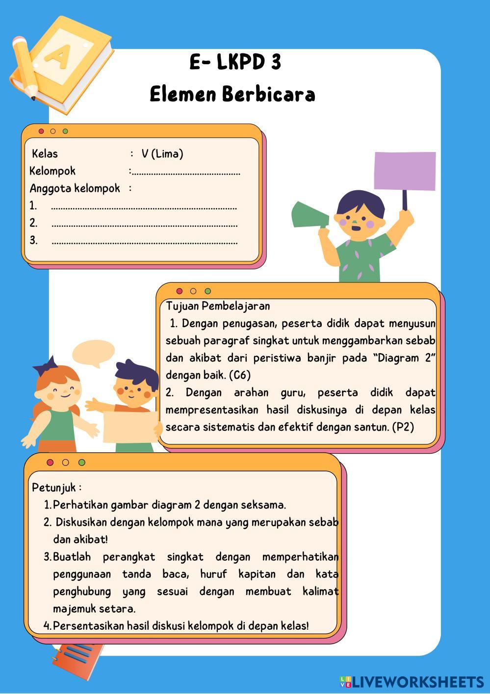 LKPD 3 ELEMEN B… | Free Interactive Worksheets | 7314207