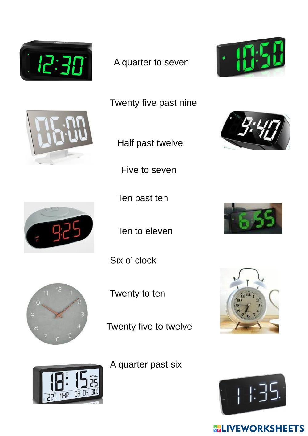What time is it? | Live Worksheets