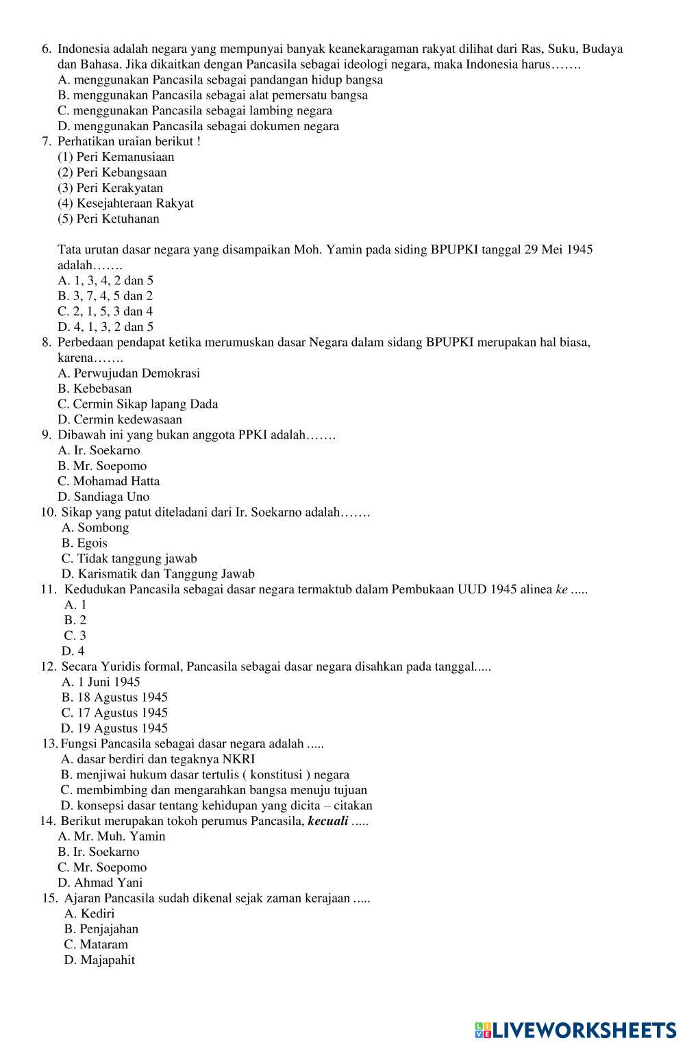 PKN | Live Worksheets