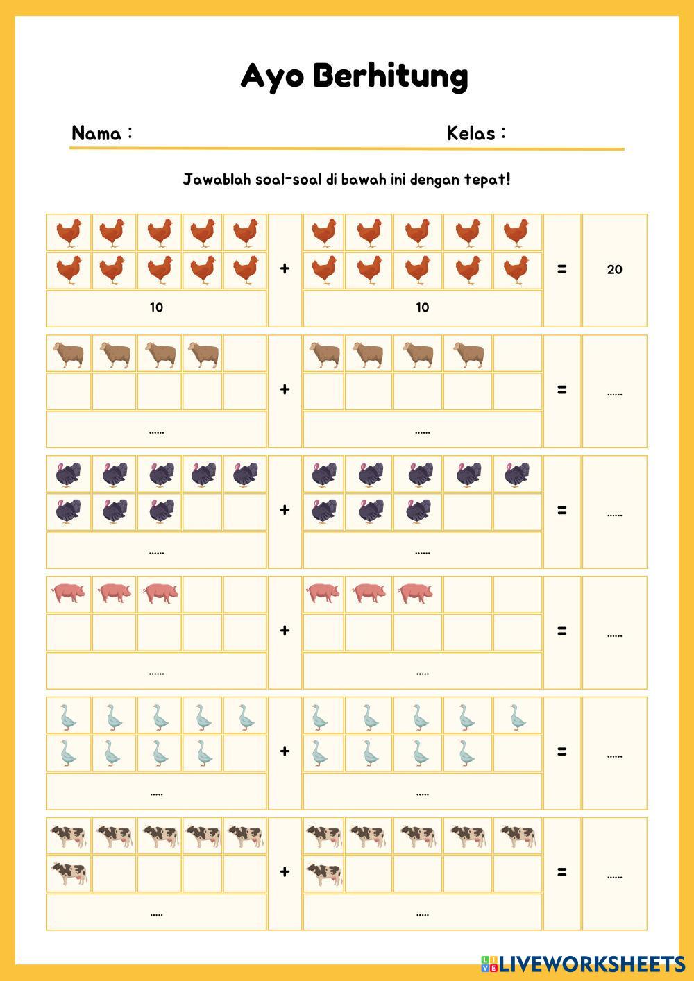 BERHITUNG | Live Worksheets