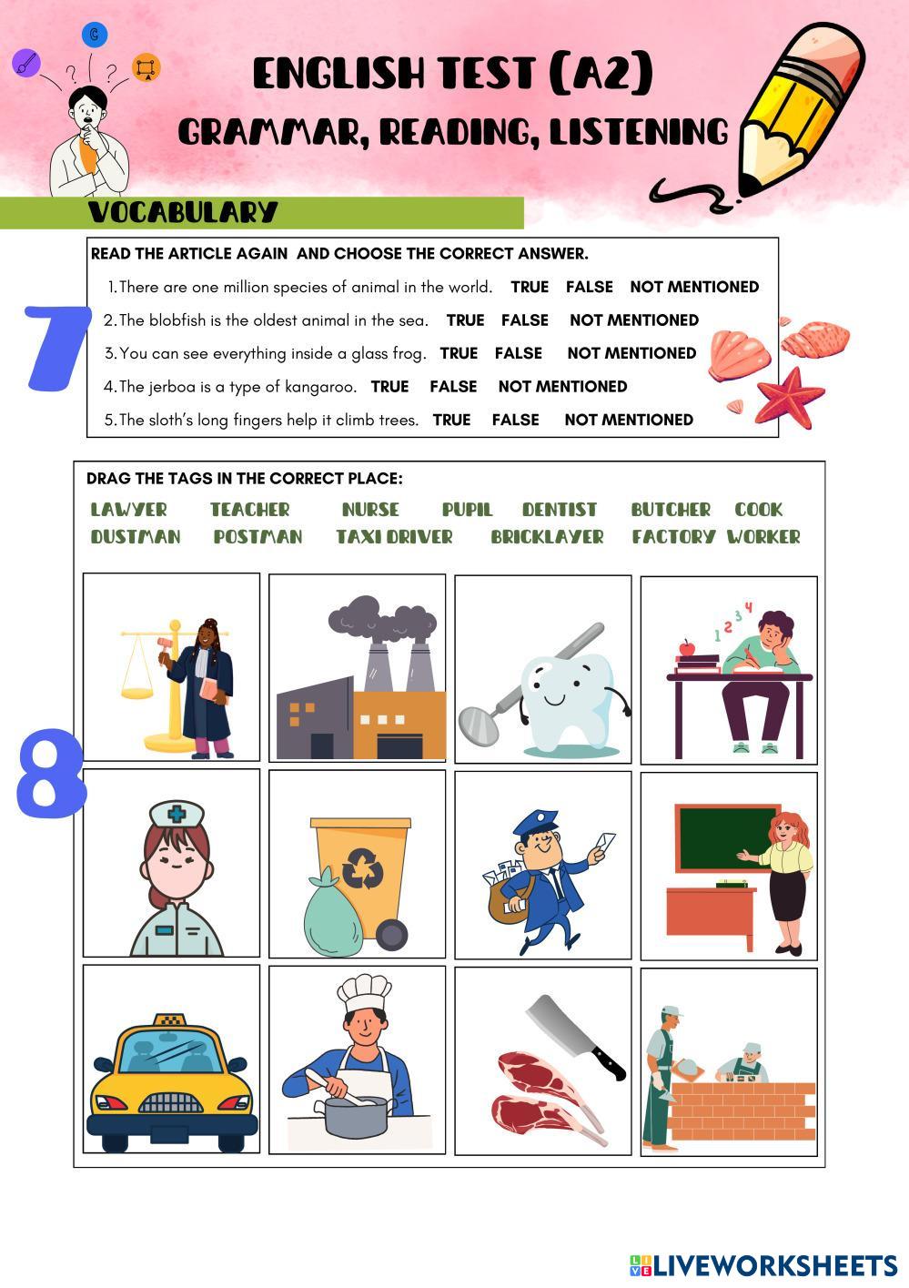 English text A2 | Free Interactive Worksheets | 7326822