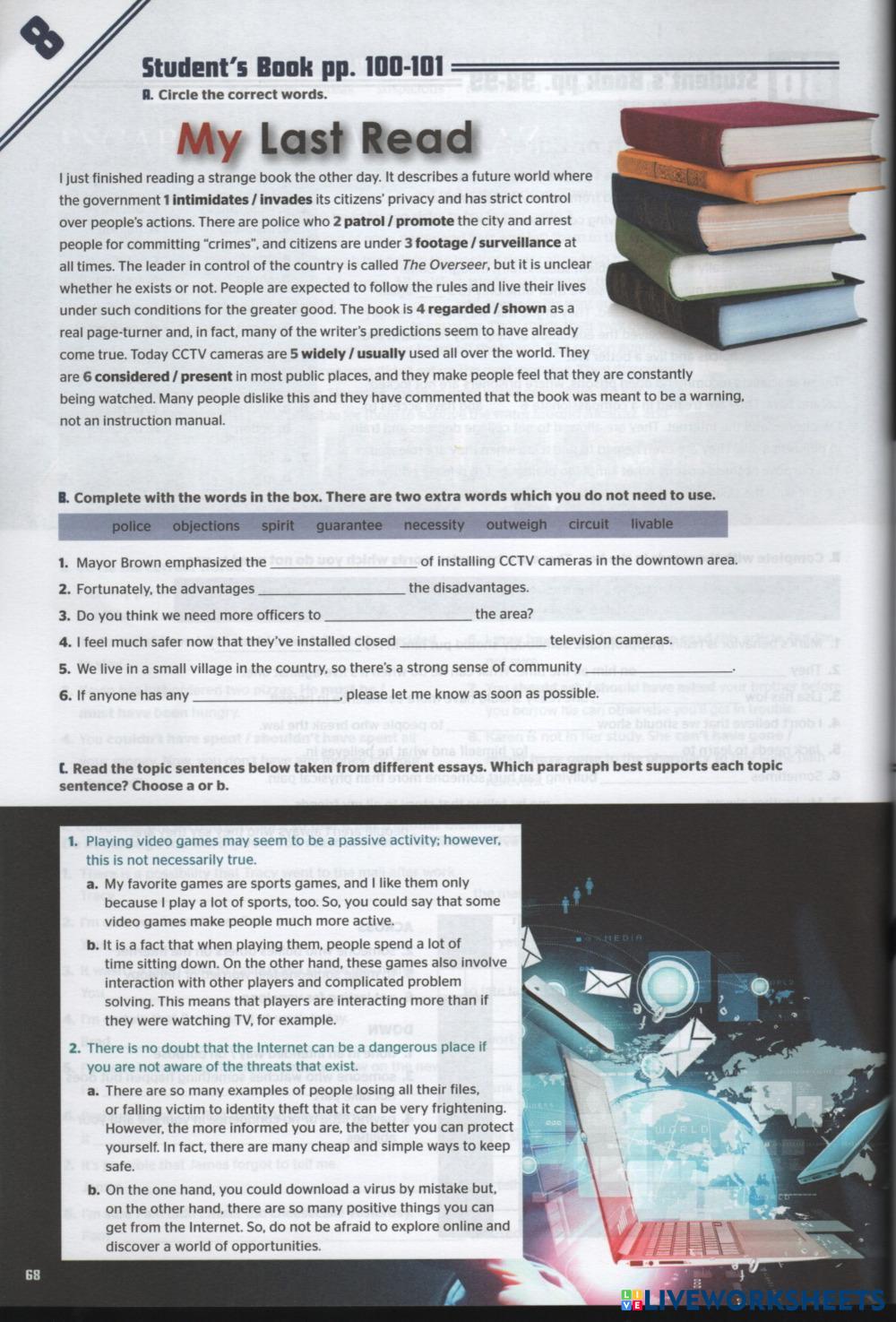 level 4 Workbook Unit 8B | Live Worksheets