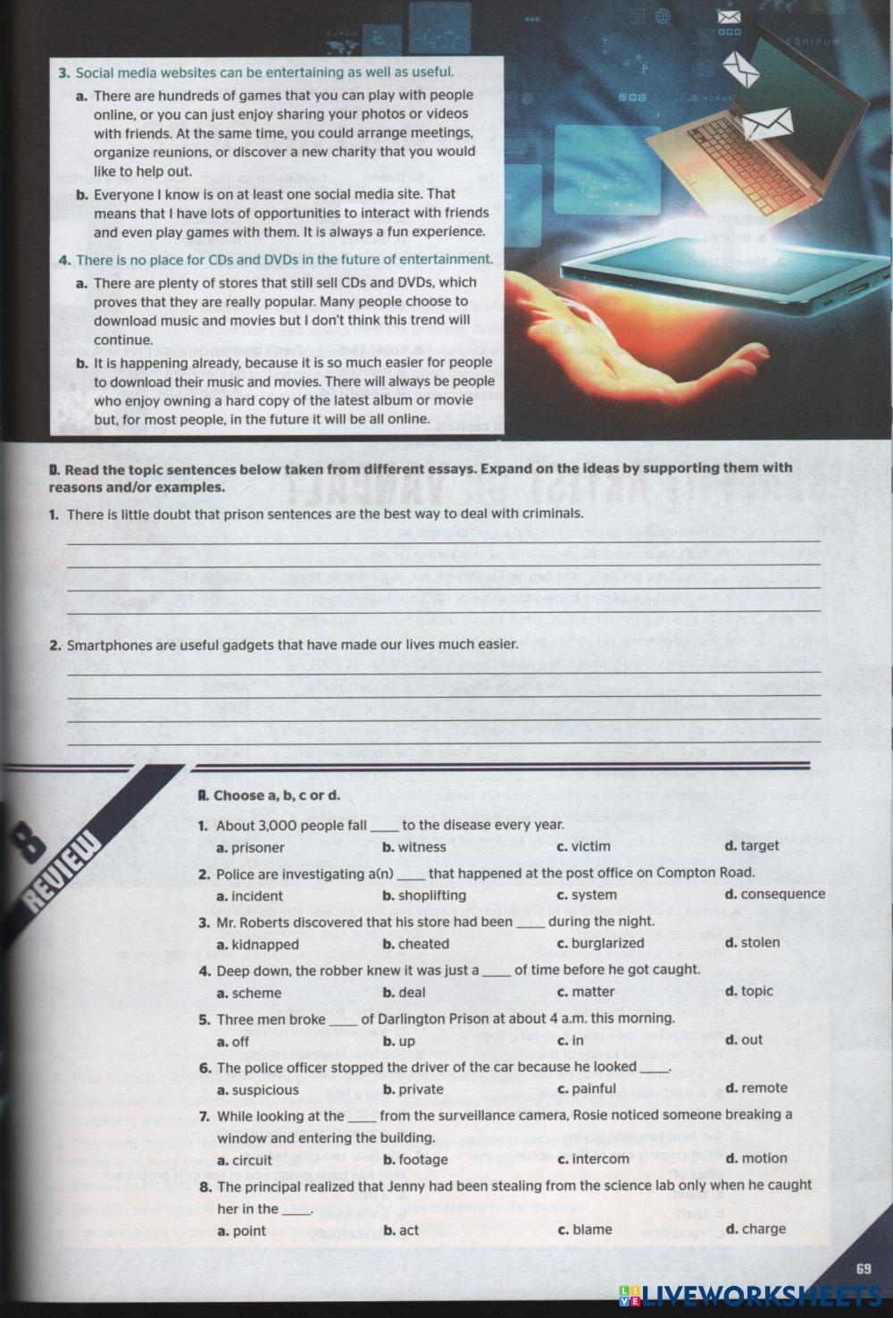 level 4 Workbook Unit 8B | Live Worksheets