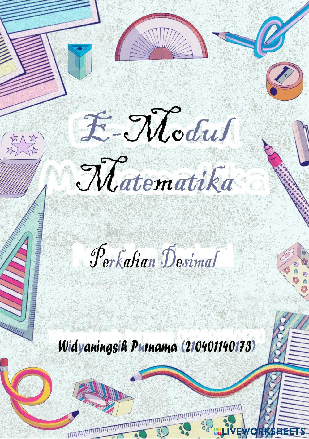 Perkalian Bilangan Desimal | Live Worksheets