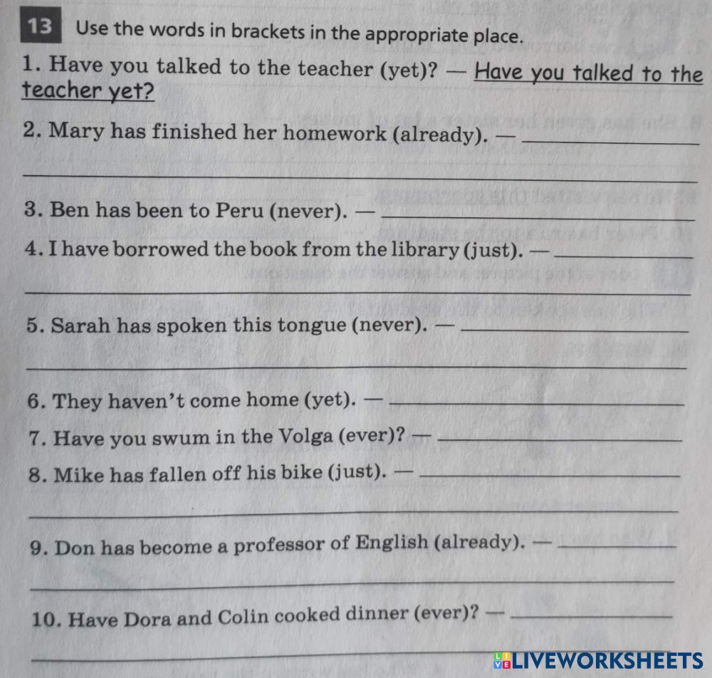 English | Live Worksheets