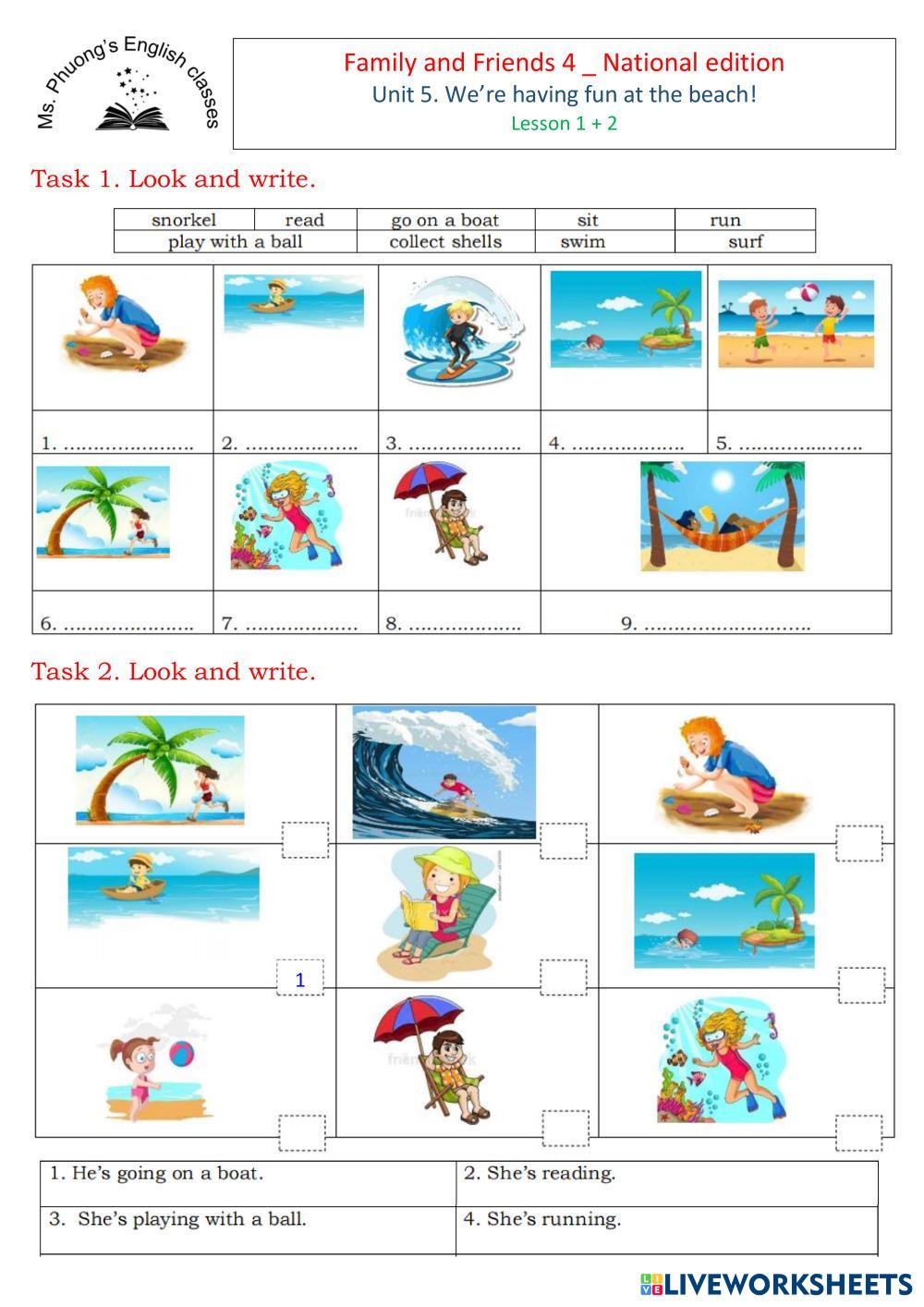 FF4_Unit 5_Lesson 1 + 2 | Live Worksheets