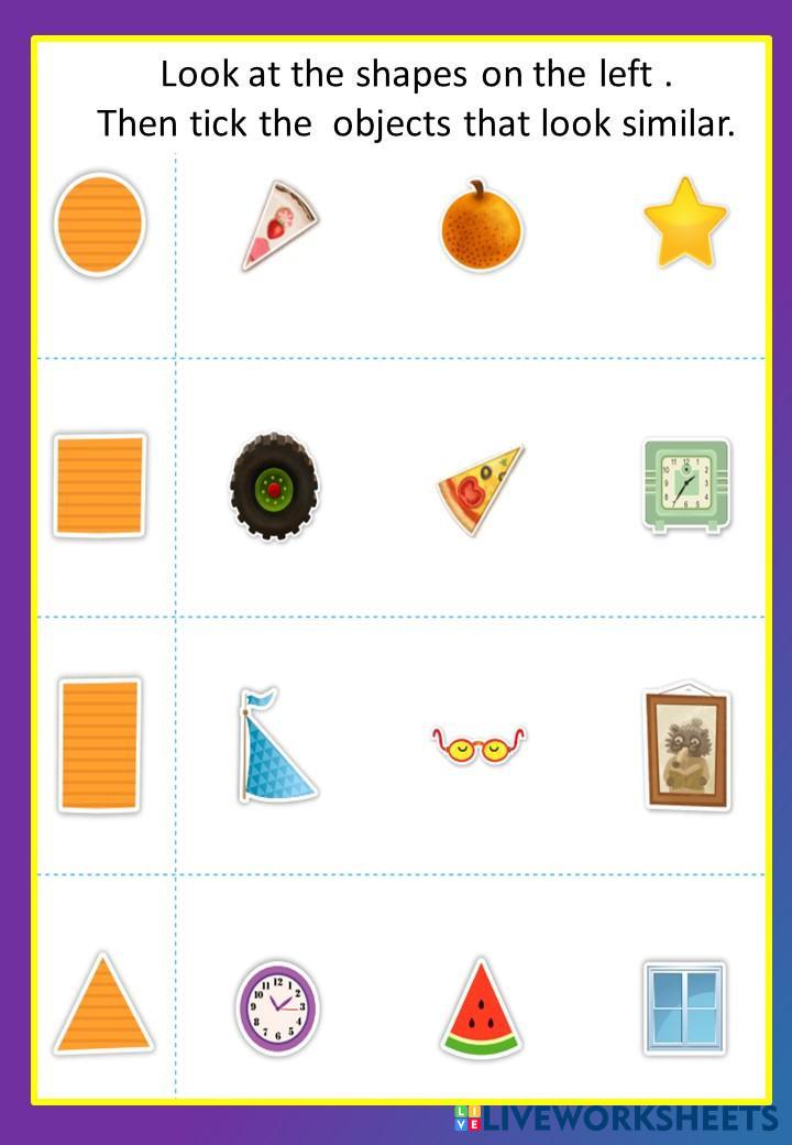 SHAPES QUIZ FOR KINDERGARTEN | Live Worksheets