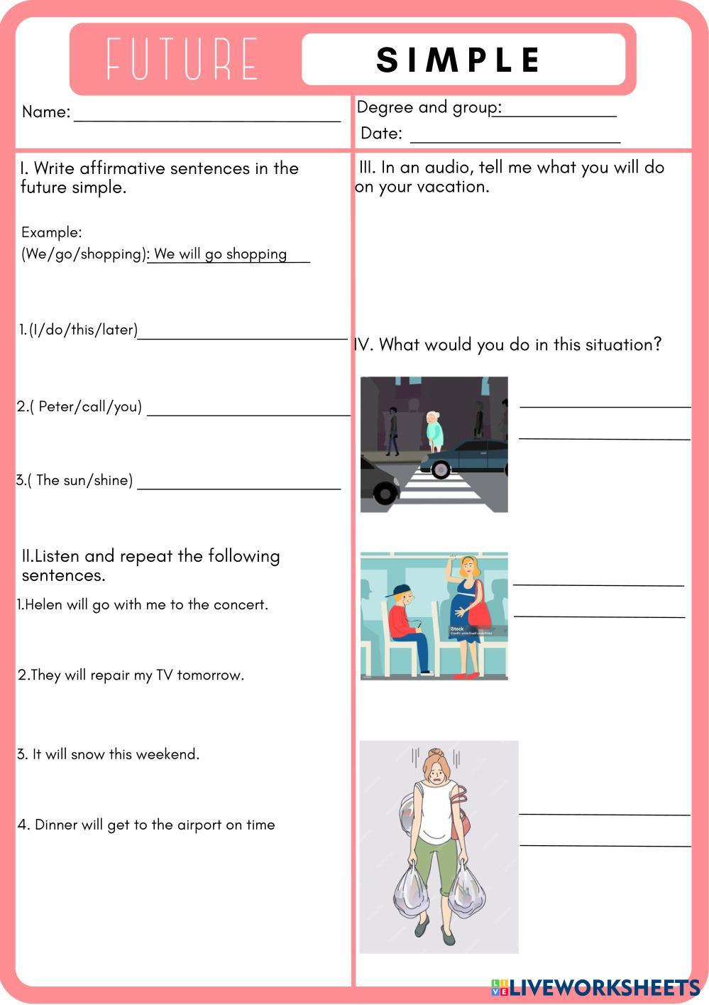 7341026 | Future simple | profadudu | LiveWorksheets
