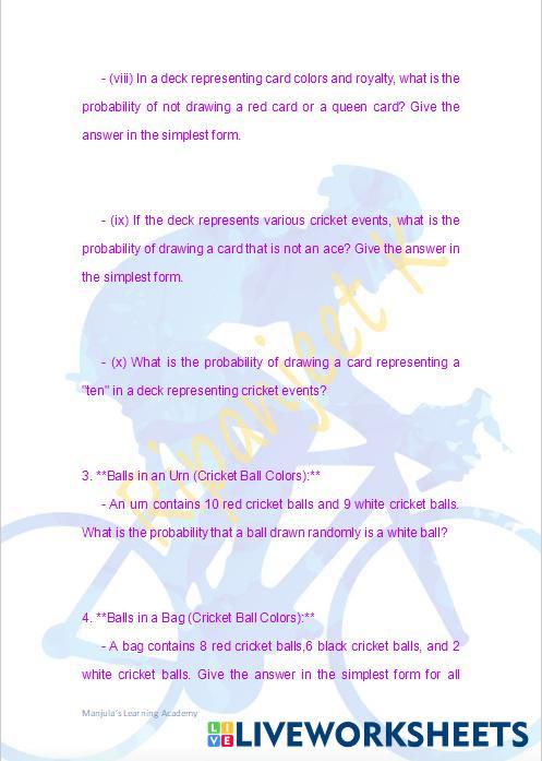 7341689 | probability | ripanjeet kaur | LiveWorksheets