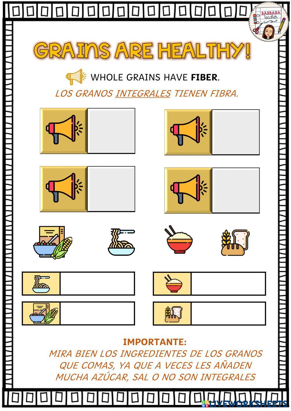GRAINS | Free Interactive Worksheets | 7344026