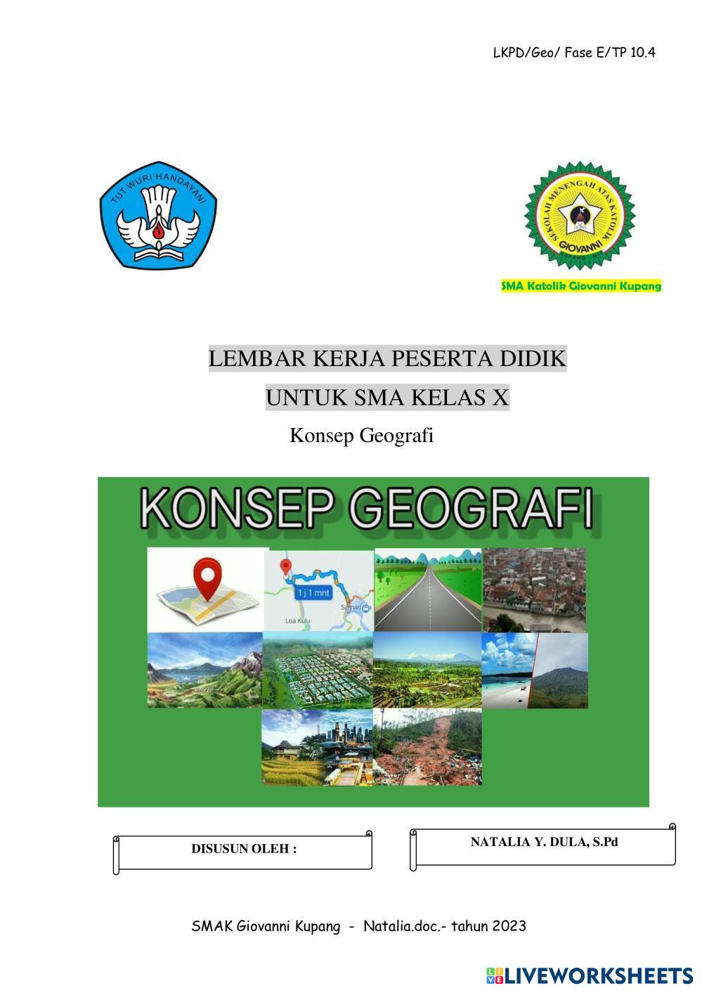 Konsep Geografi | Live Worksheets