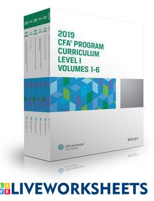 CFA Program Curriculum 2019 Level I Volumes 1-6 Box Set by CFA ...