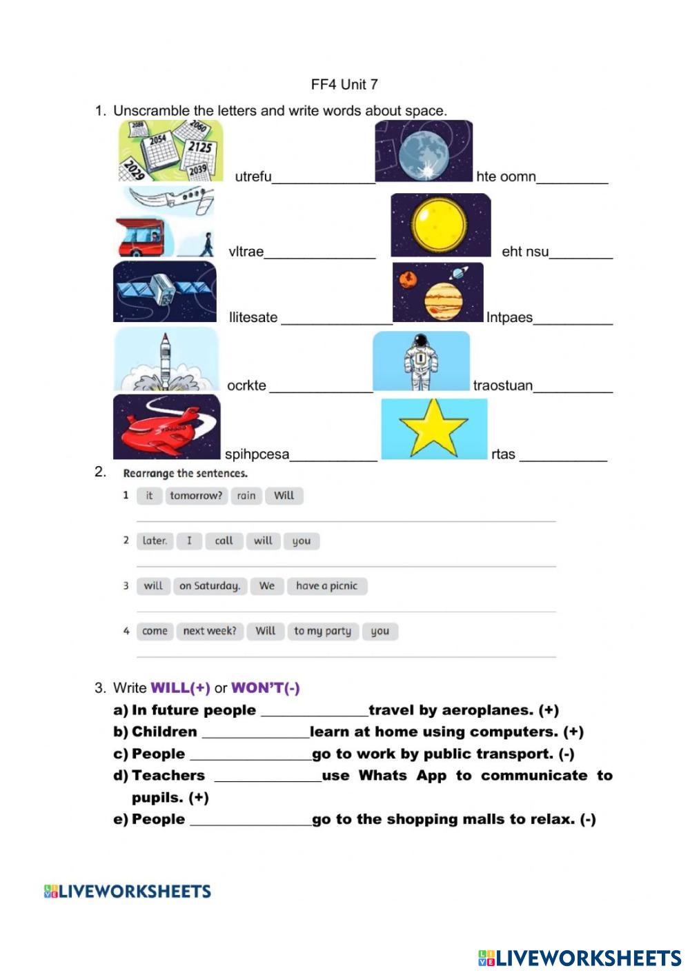 FF4 Unit 7 | Live Worksheets