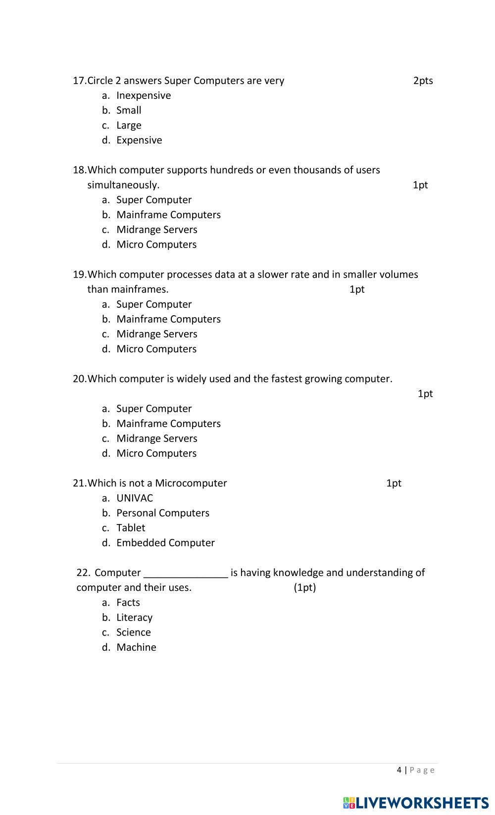 Christmas End of Term Exam Grade 7 | Live Worksheets