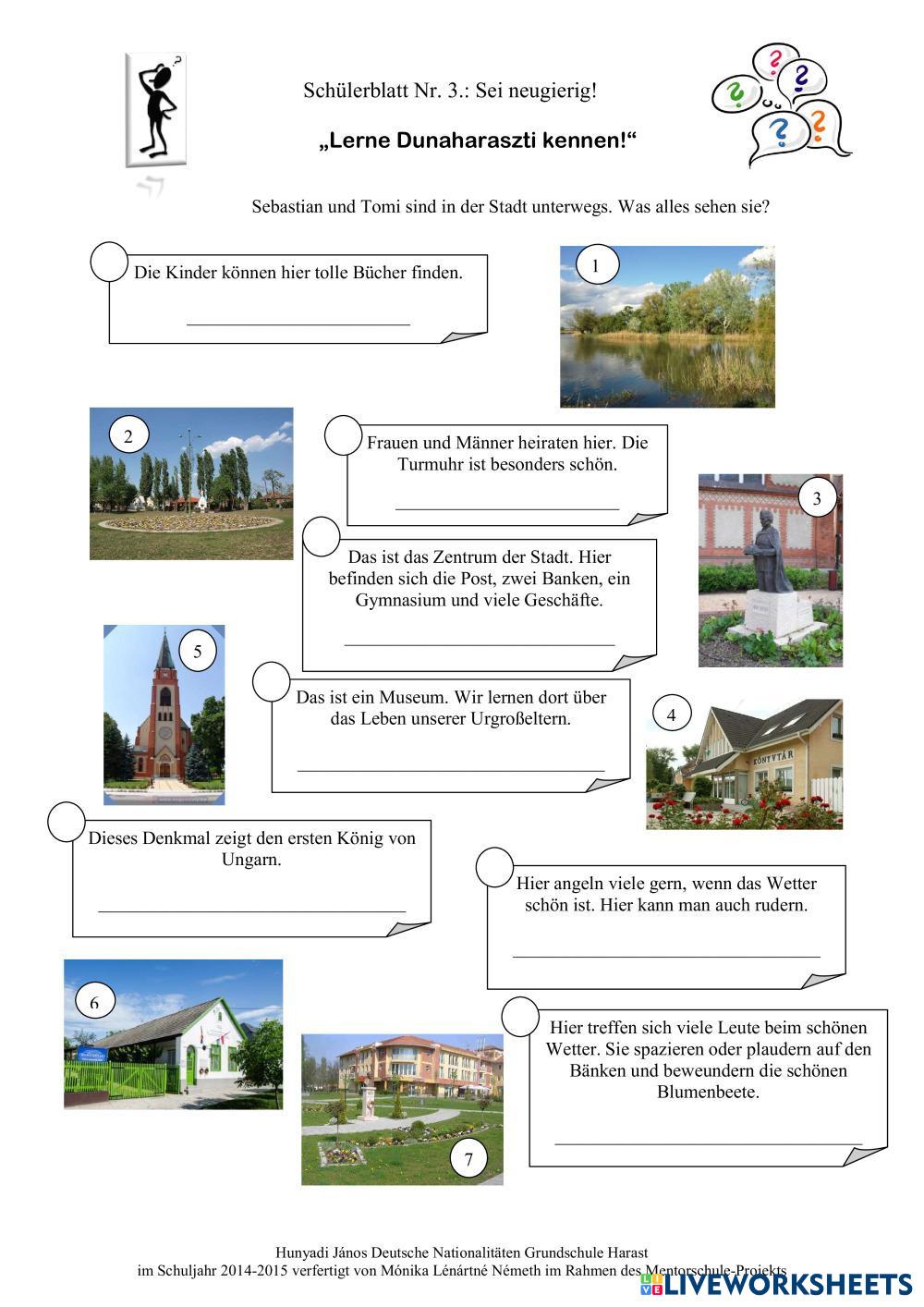 Wohnort -Harast | Free Interactive Worksheets | 7356475