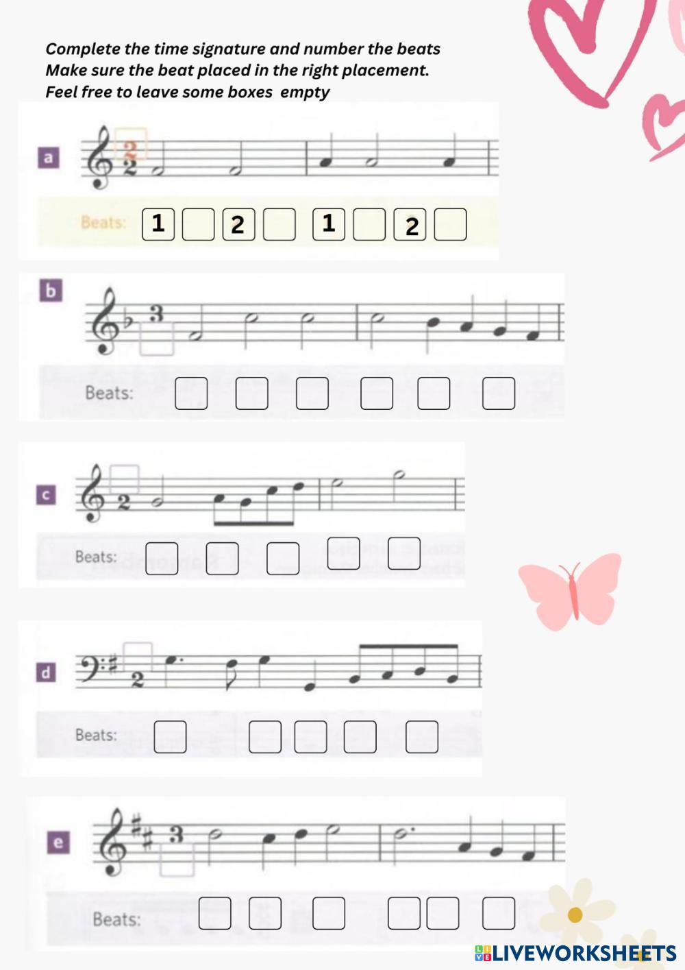 7358394 | Signature and number the beats | canzona