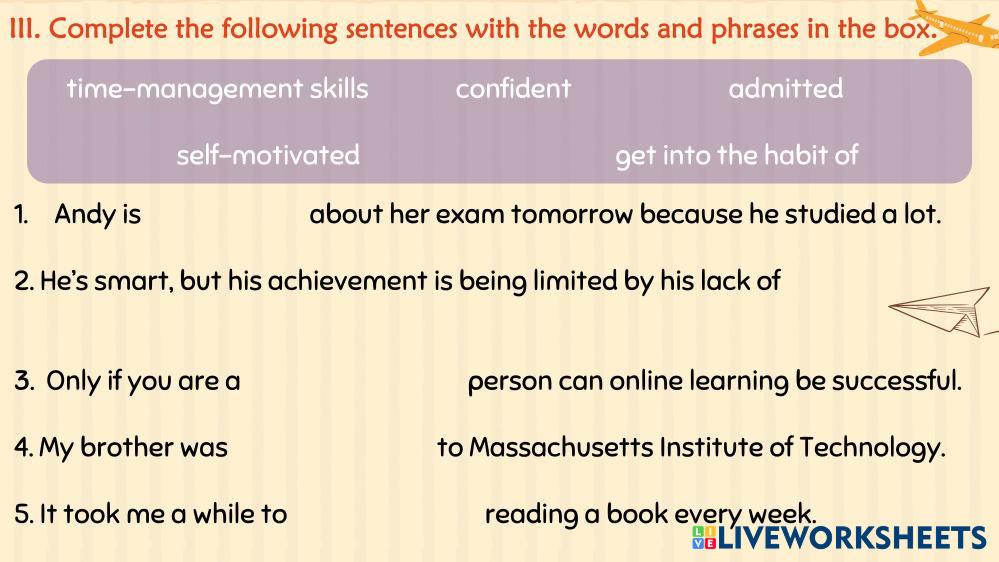 UNIT 8-BECOMING… | Free Interactive Worksheets | 7360092