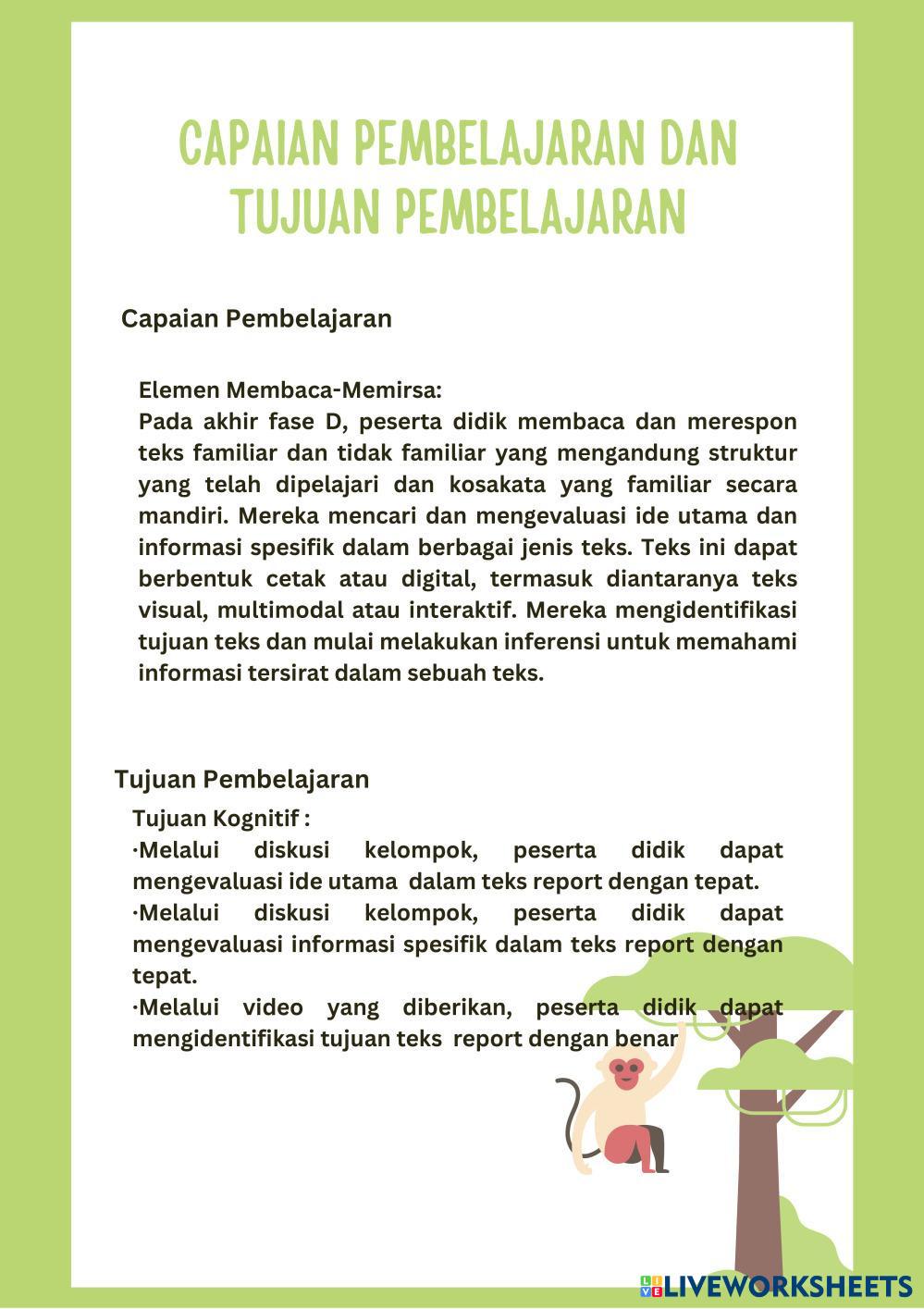 LKPD 2 Report T… | Free Interactive Worksheets | 7360545