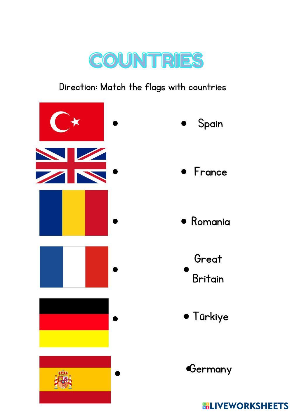 COUNTRIES | Live Worksheets