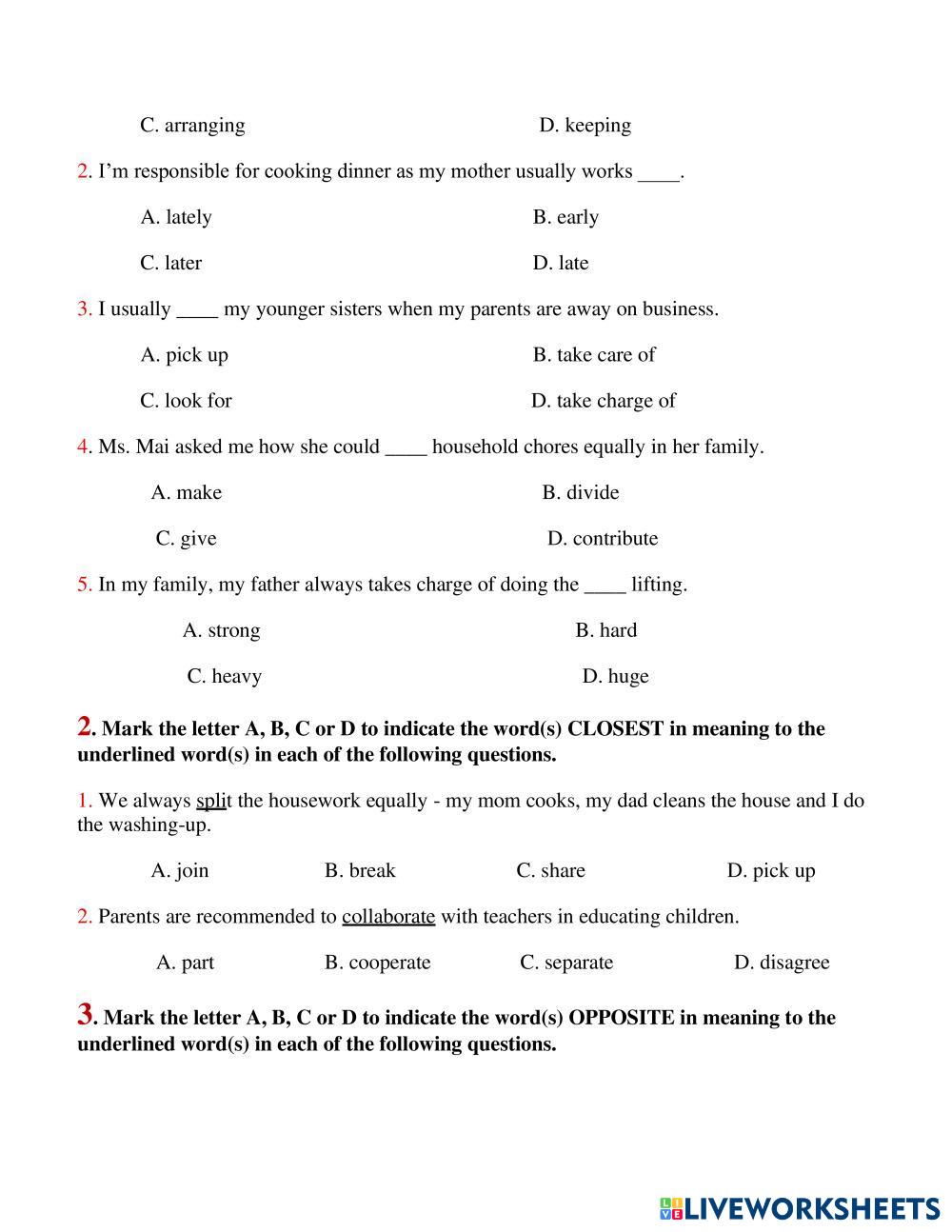 review unit 1 | Live Worksheets