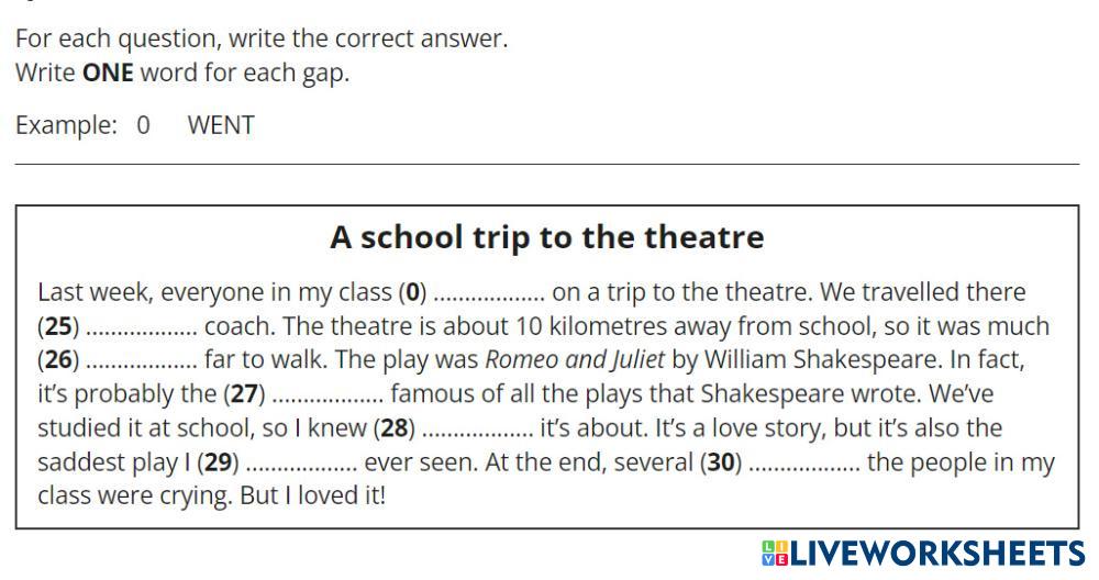 7362606 | KET Reading Part 5 | Trần Sương