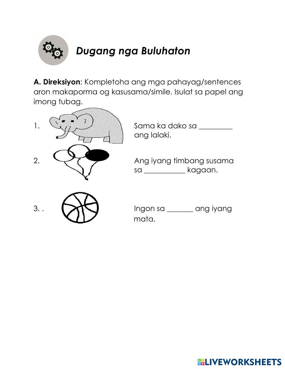 simile examples tagalog