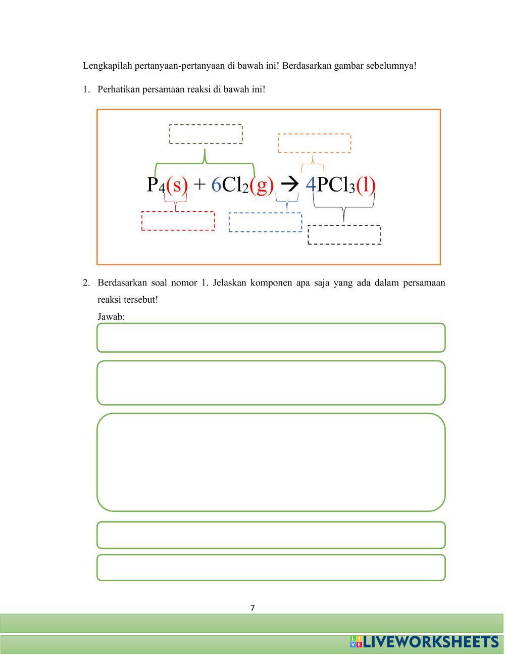 LEMBAR KERJA PESERTA DIDIK KIMIA | Live Worksheets