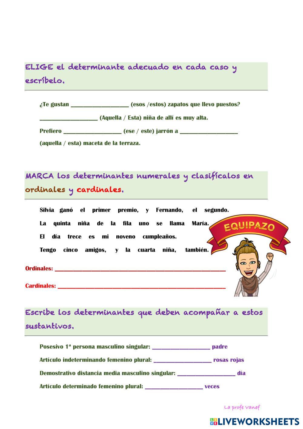 Determinantes | Live Worksheets