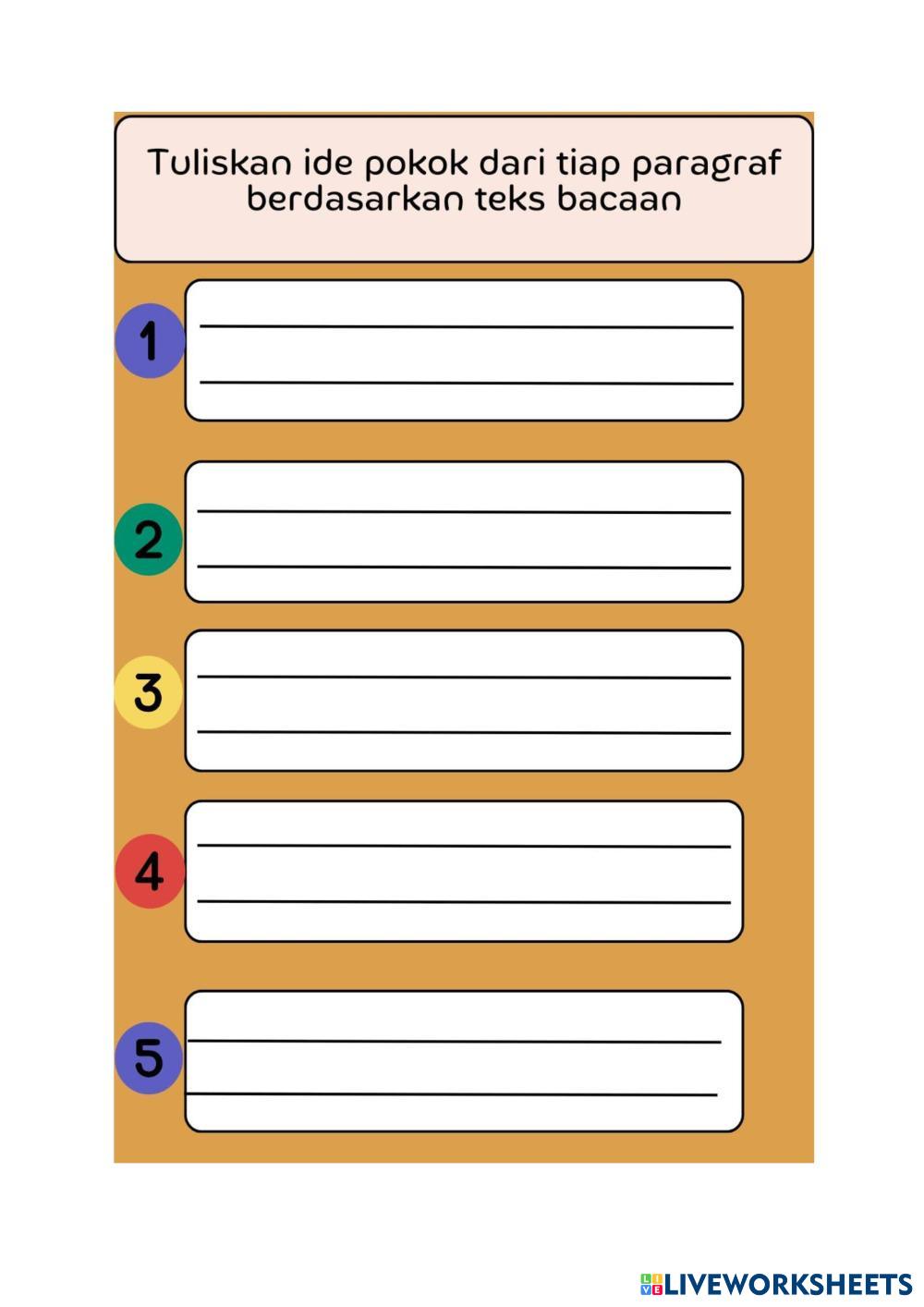 membaca pemahaman | Live Worksheets