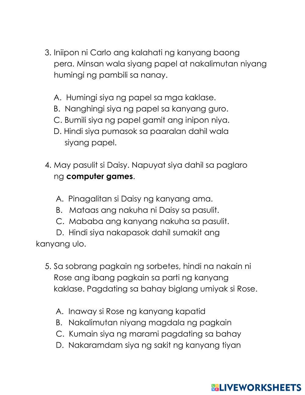 7367694 | Filipino 2 2QM4 - Pagbibigay ng Susunod na