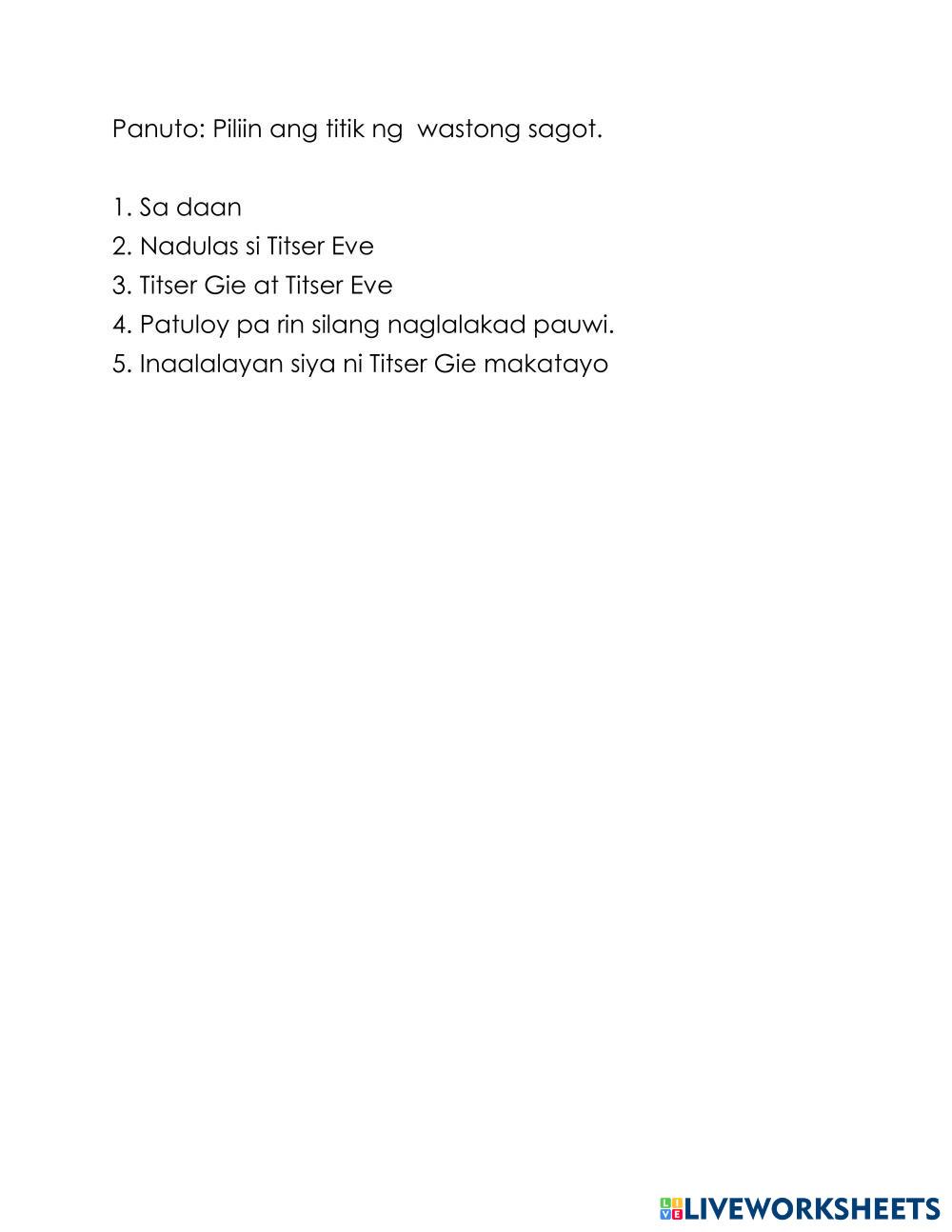 Filipino 2 2QM5… | Free Interactive Worksheets | 7367800